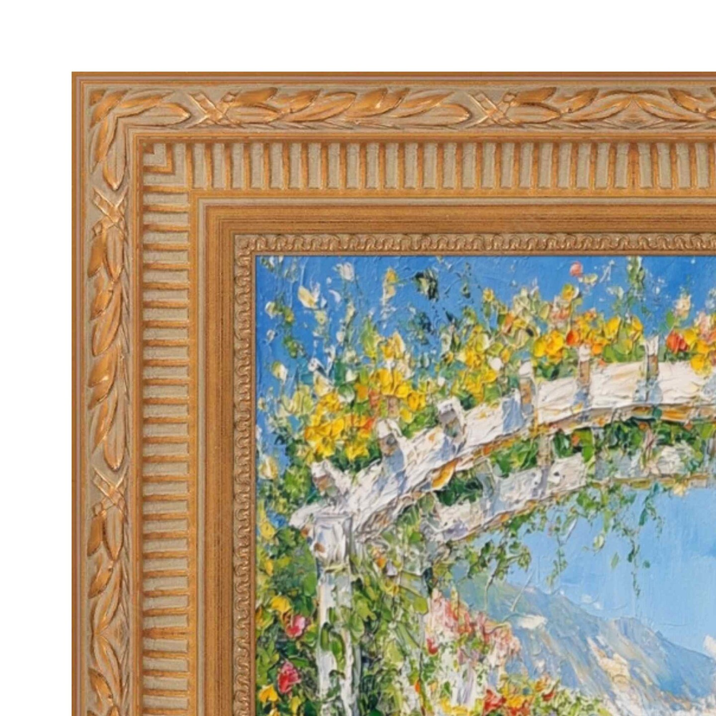 Wide Colosseum Gold Leaf Scoop Picture Frame 25x25 frame | Michaels