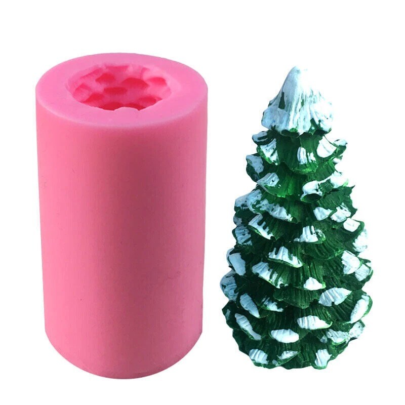 Christmas Tree Silicone Candle Mold DIY Gypsum Plaster Cedar Shape ...
