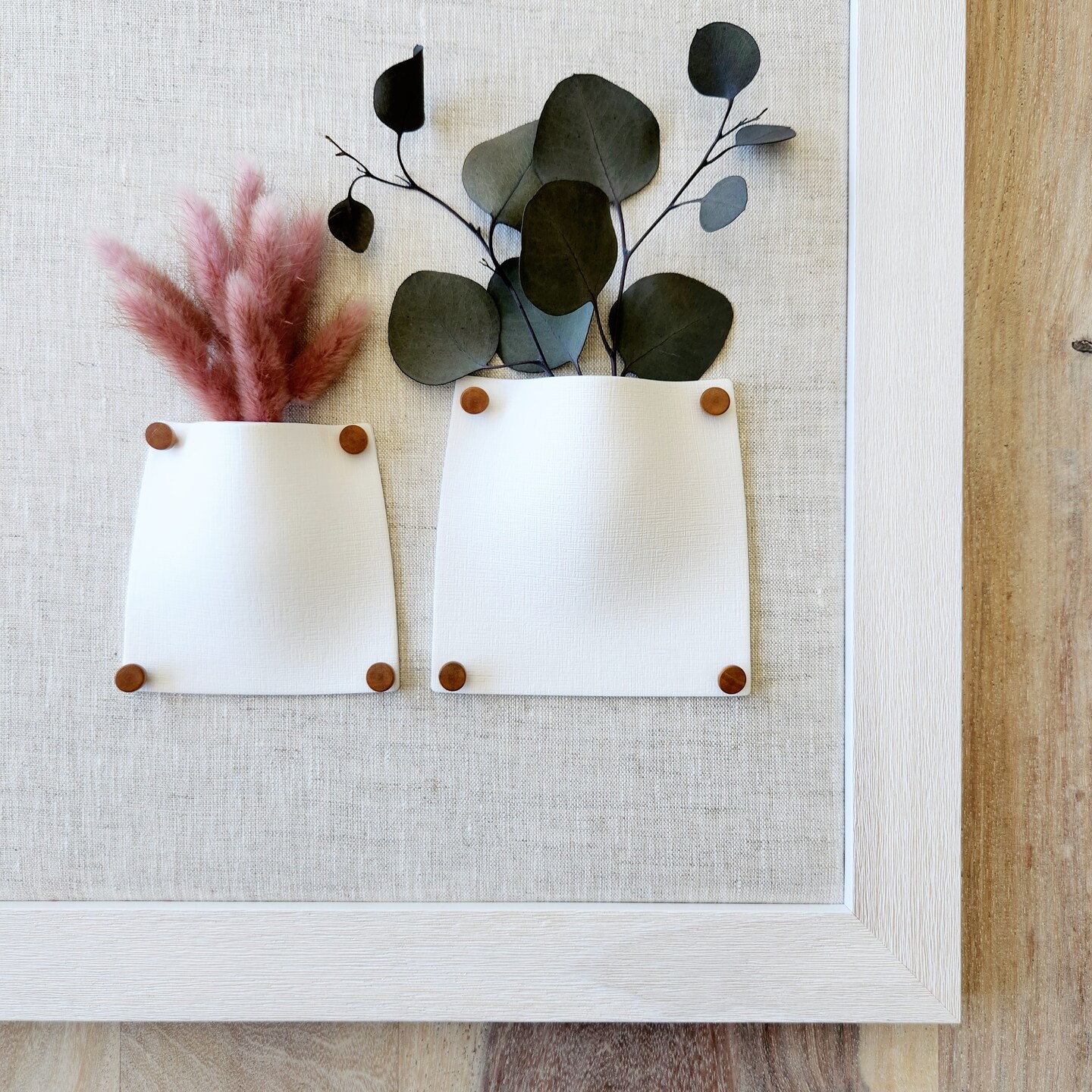 pinboard clay flower pocket | modern bulletin board air plant holder ...