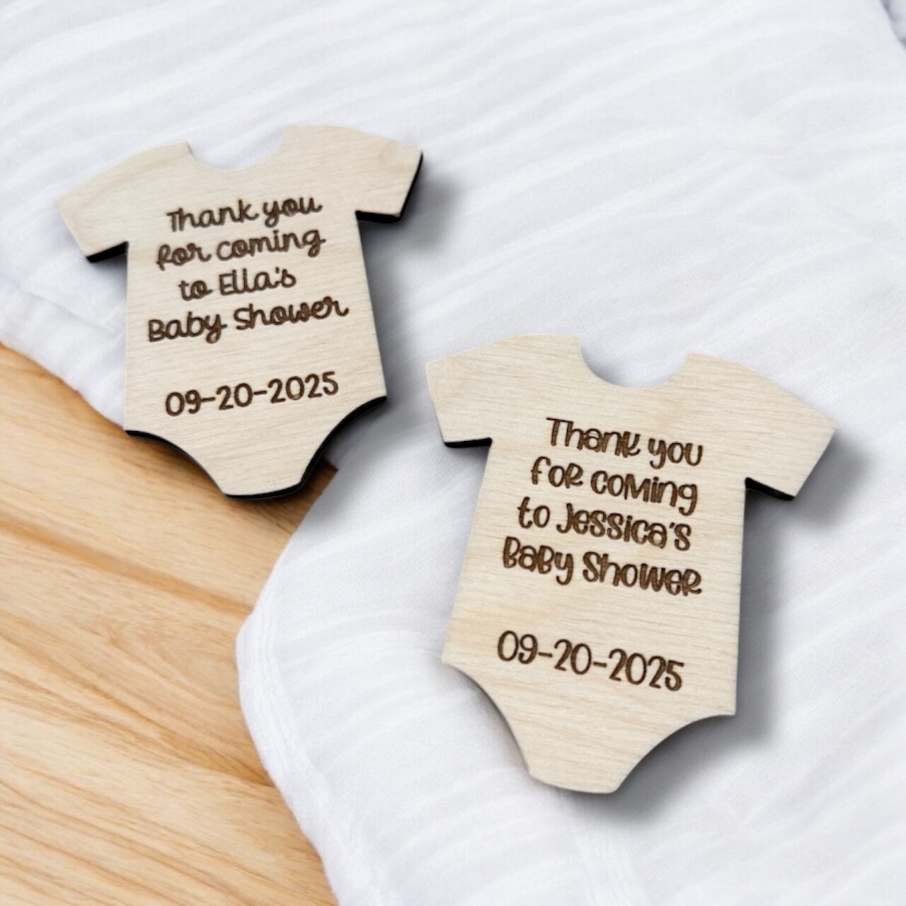 Personalized Baby Shower Magnet Favors - Baby Shower Wooden Laser Cut ...