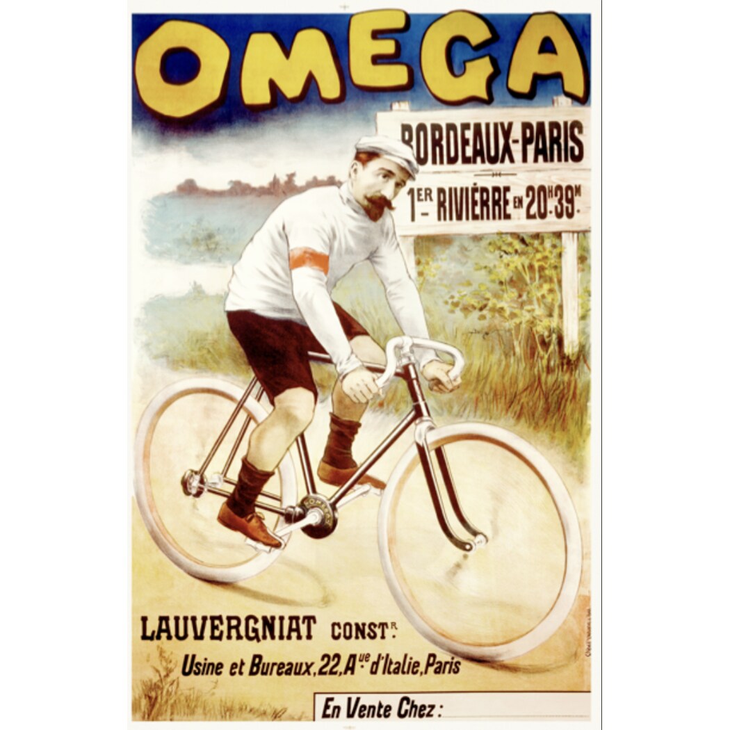 Omega - Vintage Bicycle Poster Prints | MakerPlace by Michaels