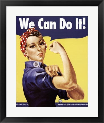 Framed Art We Can Do It - Rosie The Riveter by J. Howard Miller Wall ...