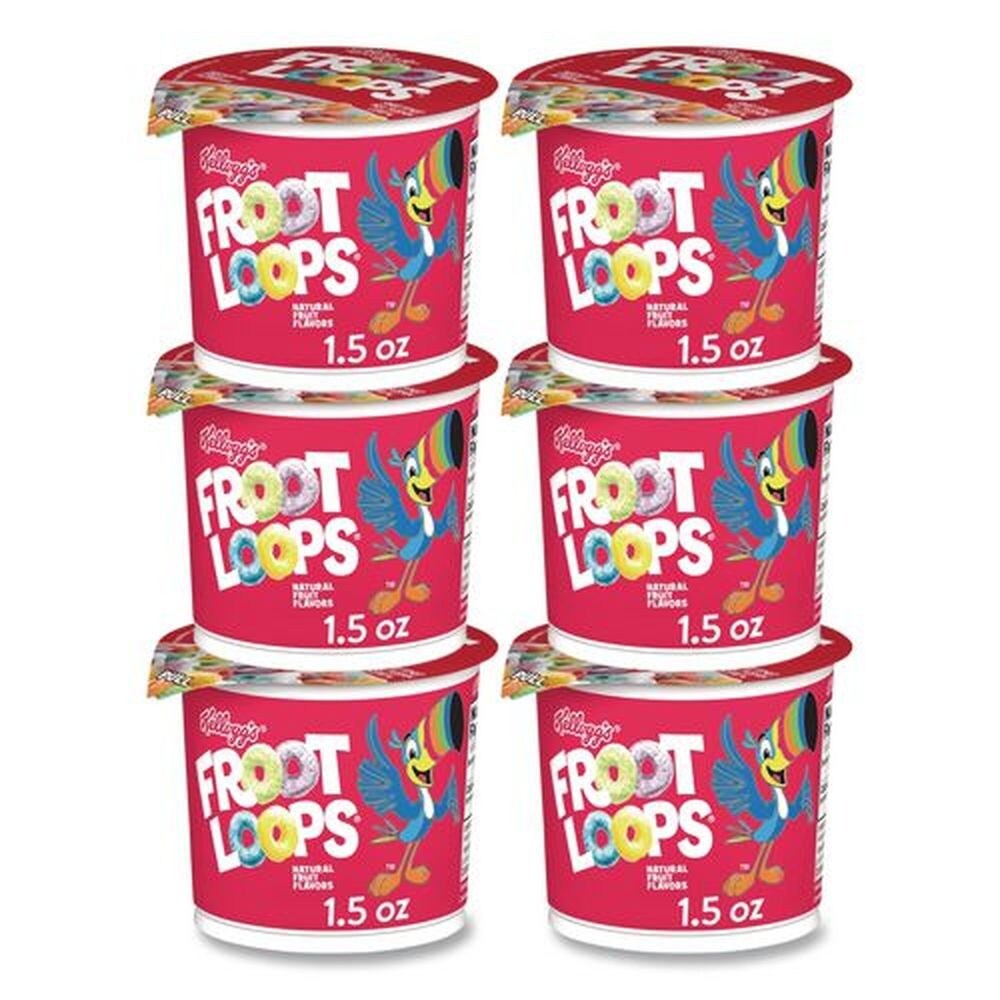 Kellogg's Froot Loops 1.5 oz. Single-Serve Breakfast Cereal Cups (6/Box ...