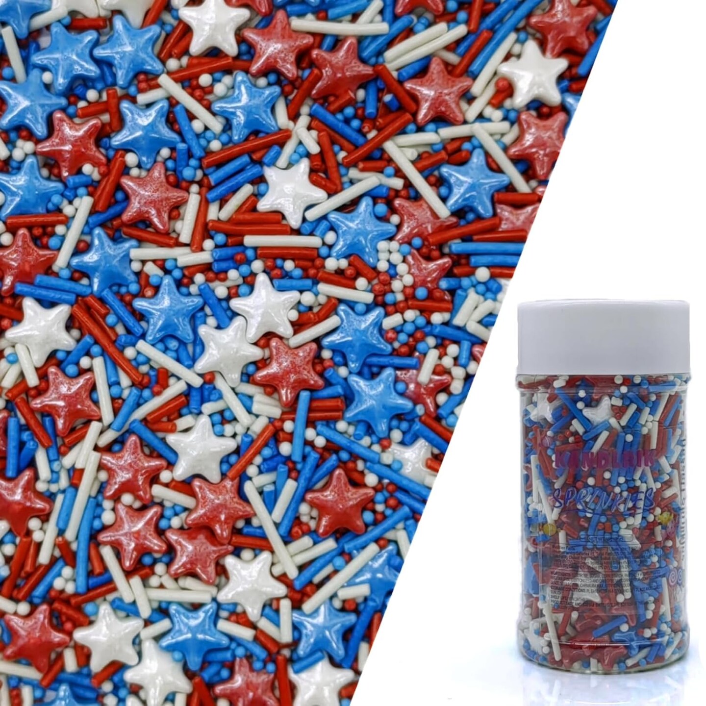 Mixed Red & Blue & White Pearls Sprinkles Edible Stars | Michaels