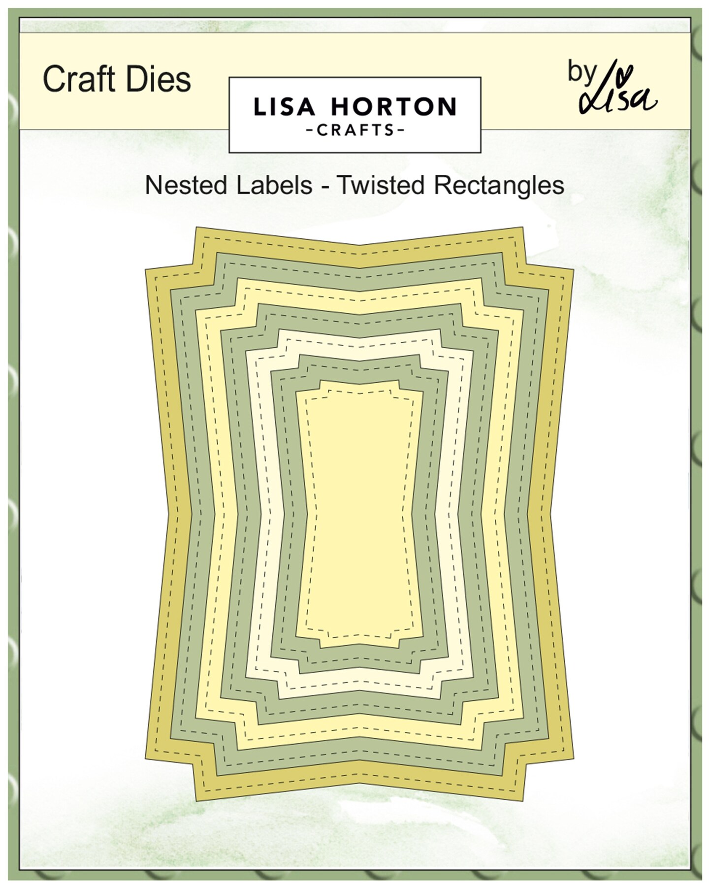 Lisa Horton Crafts Nested Labels Die Set-Twisted Rectangles | Michaels