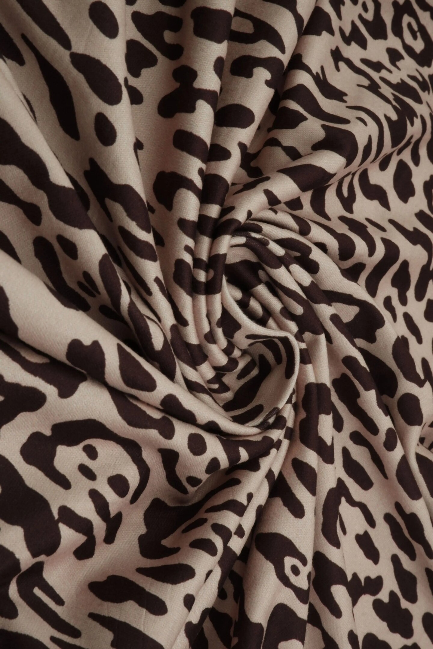 1 Yard Leopard Animal Print DTY Brushed Fabric Soft Stretch Polyester ...