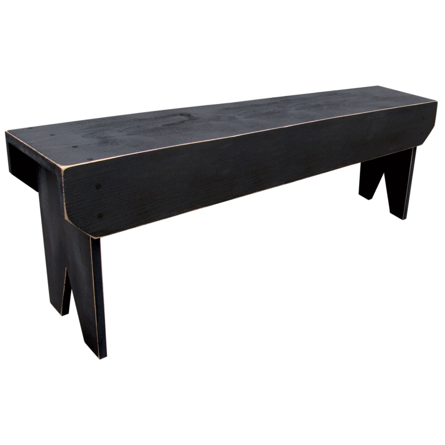Contemporary Home Living 4' Distressed Onyx Black Modern Style Simple ...