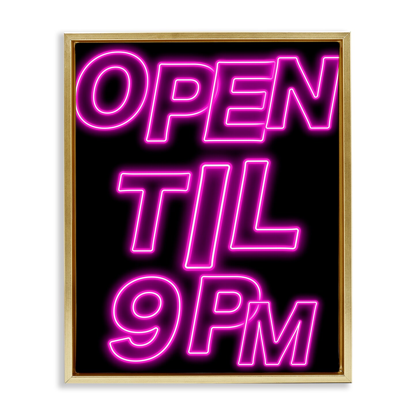 Stupell Industries Retro Open Til 9 PM Floating Frame By House of Lulu ...