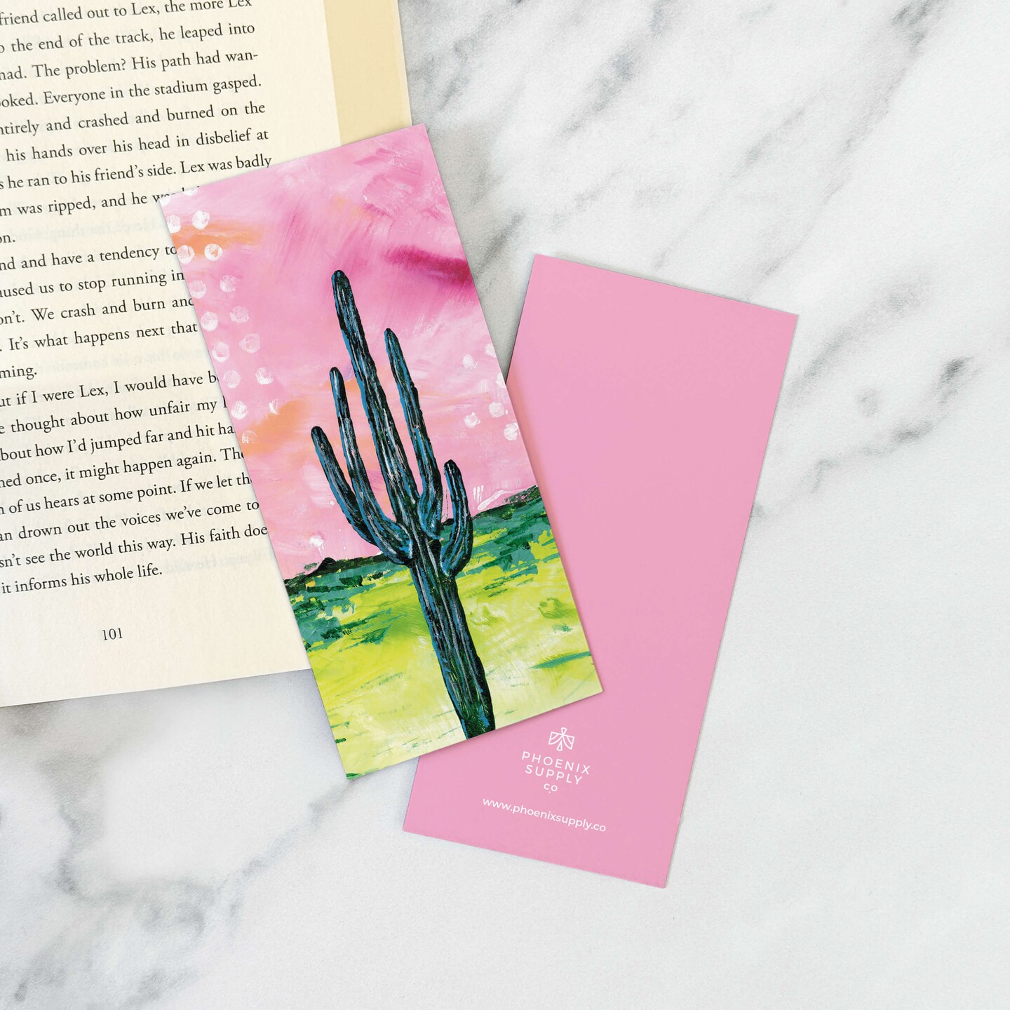 Paper "In the Pink" Desert Landscape Bookmark | MakerPlace by Michaels