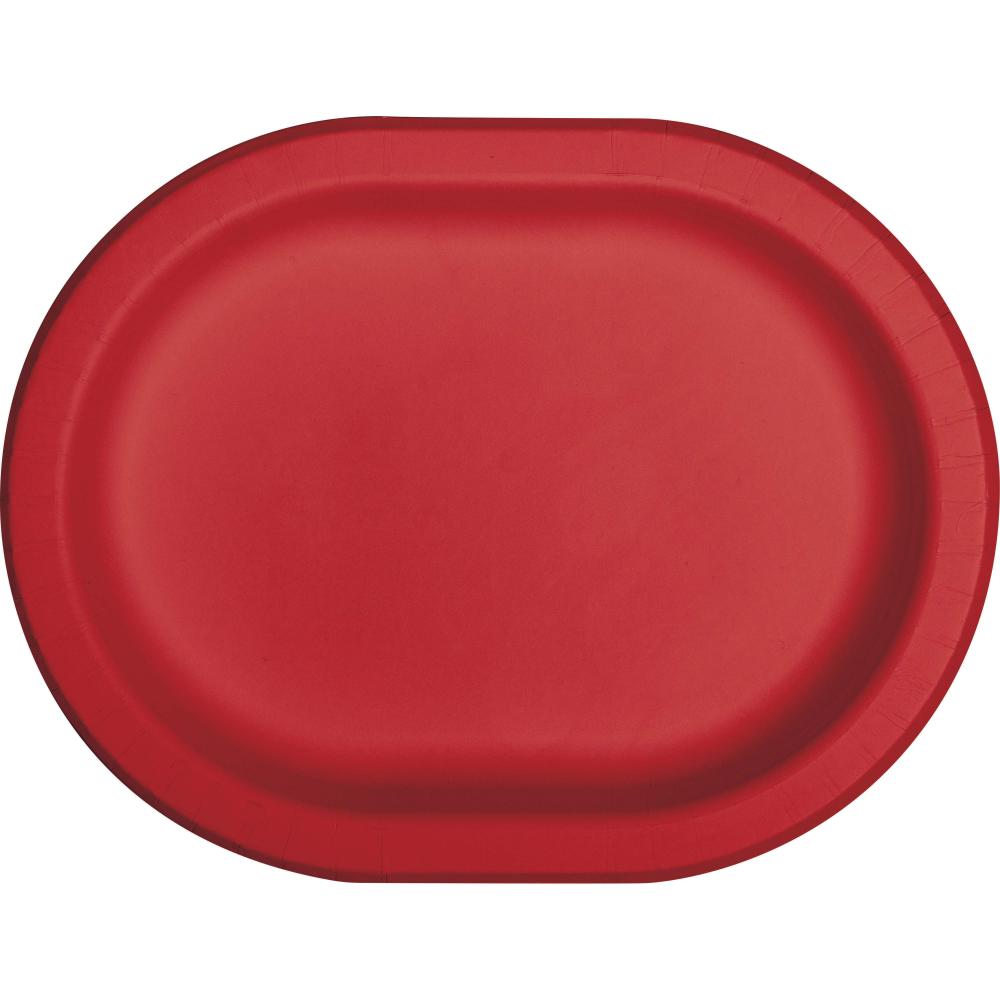 96 pc Bulk Classic Red Paper Oval Platter | Michaels