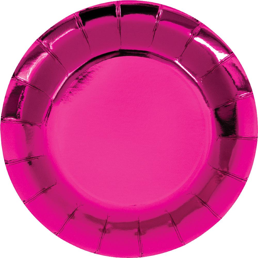 96 pc Bulk Pink Paper Dessert Plate, Foil | Michaels