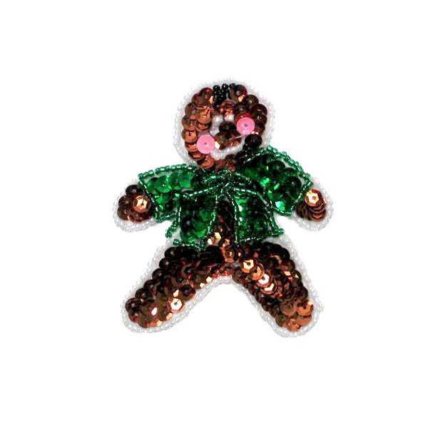 Ginger Bread Boy Sequin Applique/Patch | Michaels