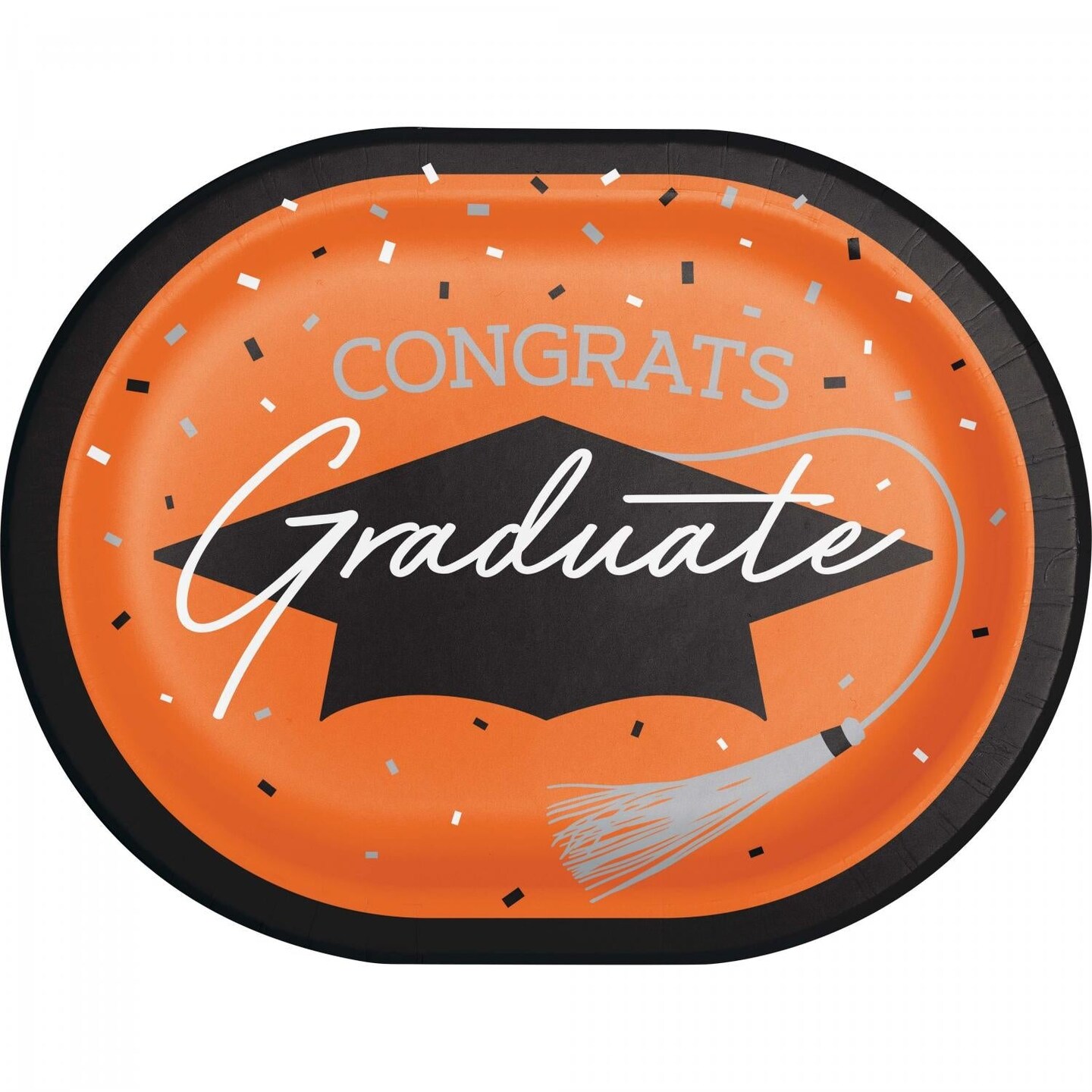 Orange Graduation Paper Oval Platters, 10" X 12" (8/Pkg) | Michaels