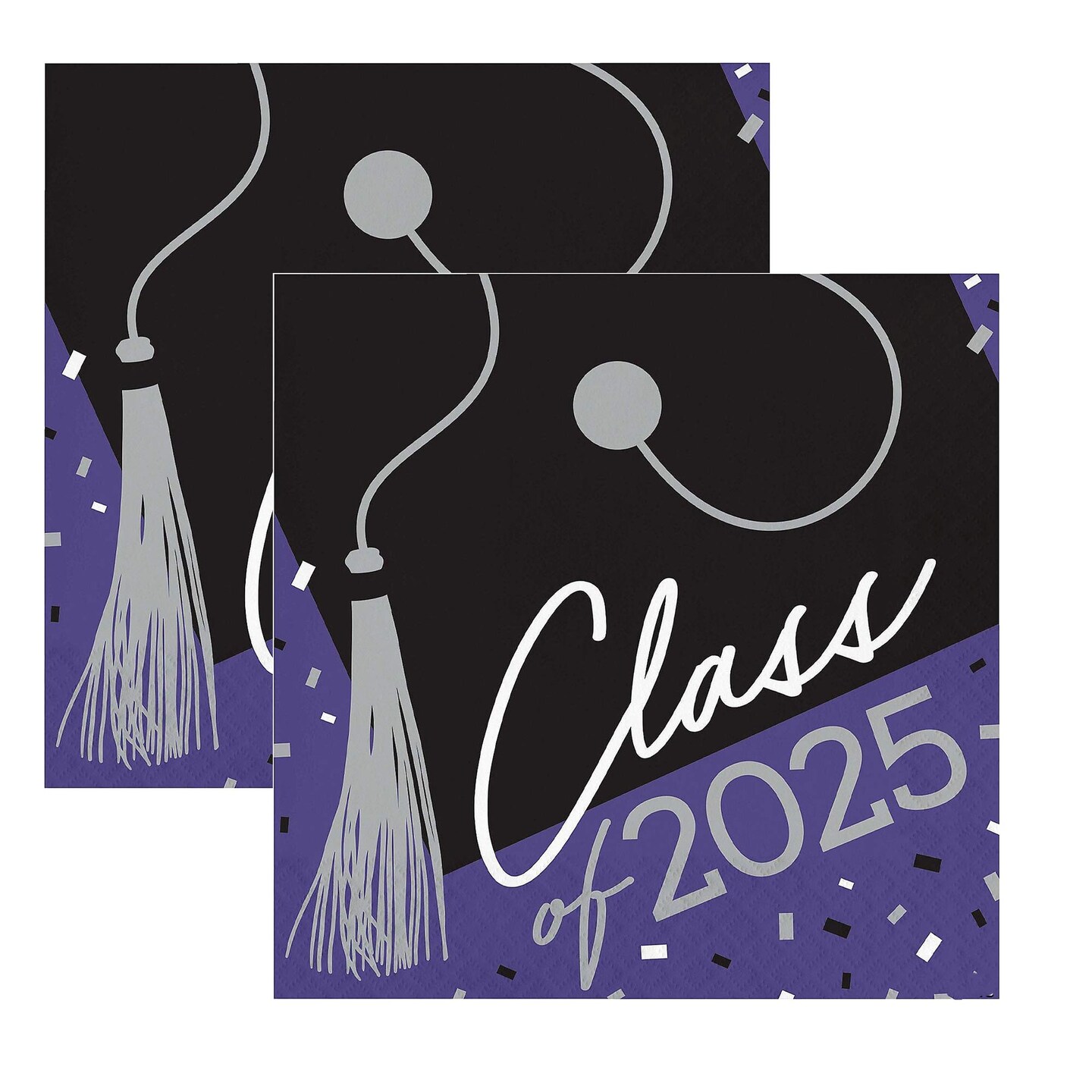 Creative Converting School Spirit Purple Class of 2025 Paper Dinner ...