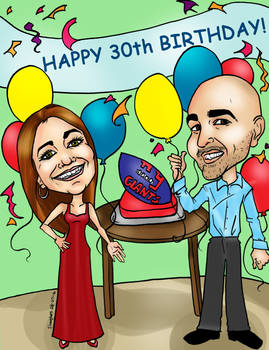 Personalized Birthday Card Gift Portrait Drawing Caricature drawn from ...