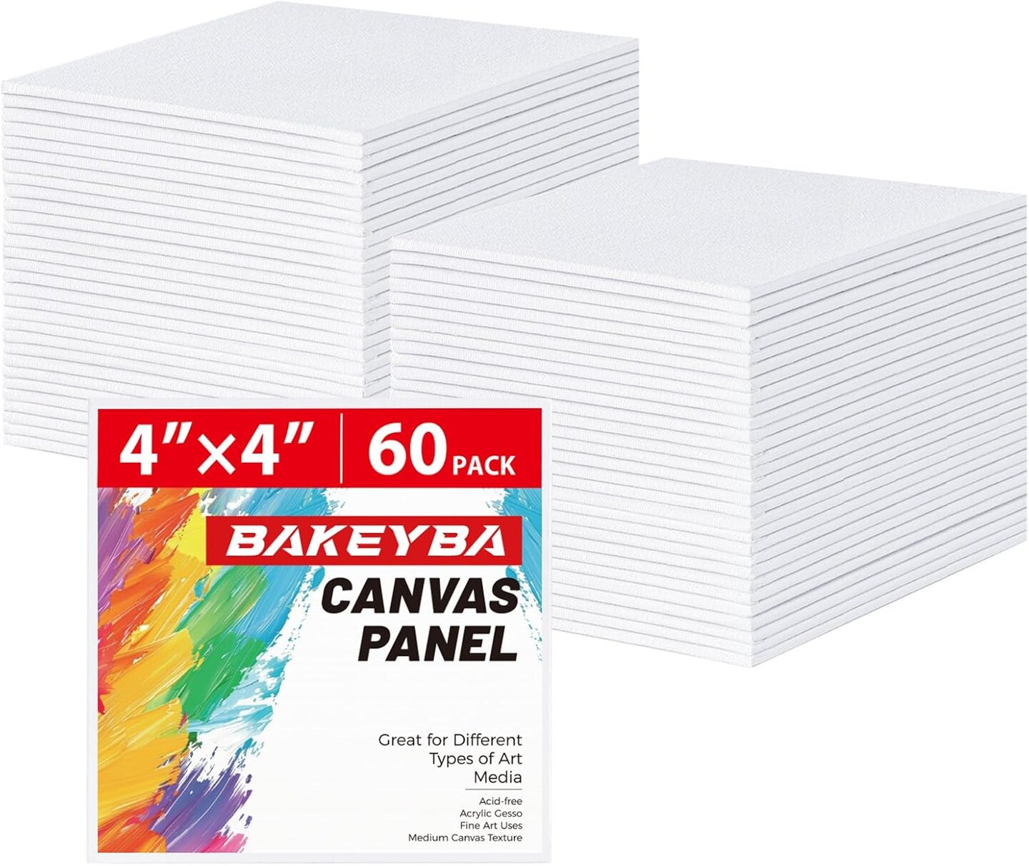 60 Pack Mini Canvas Boards for Painting 4x4 Inch(white) | Michaels