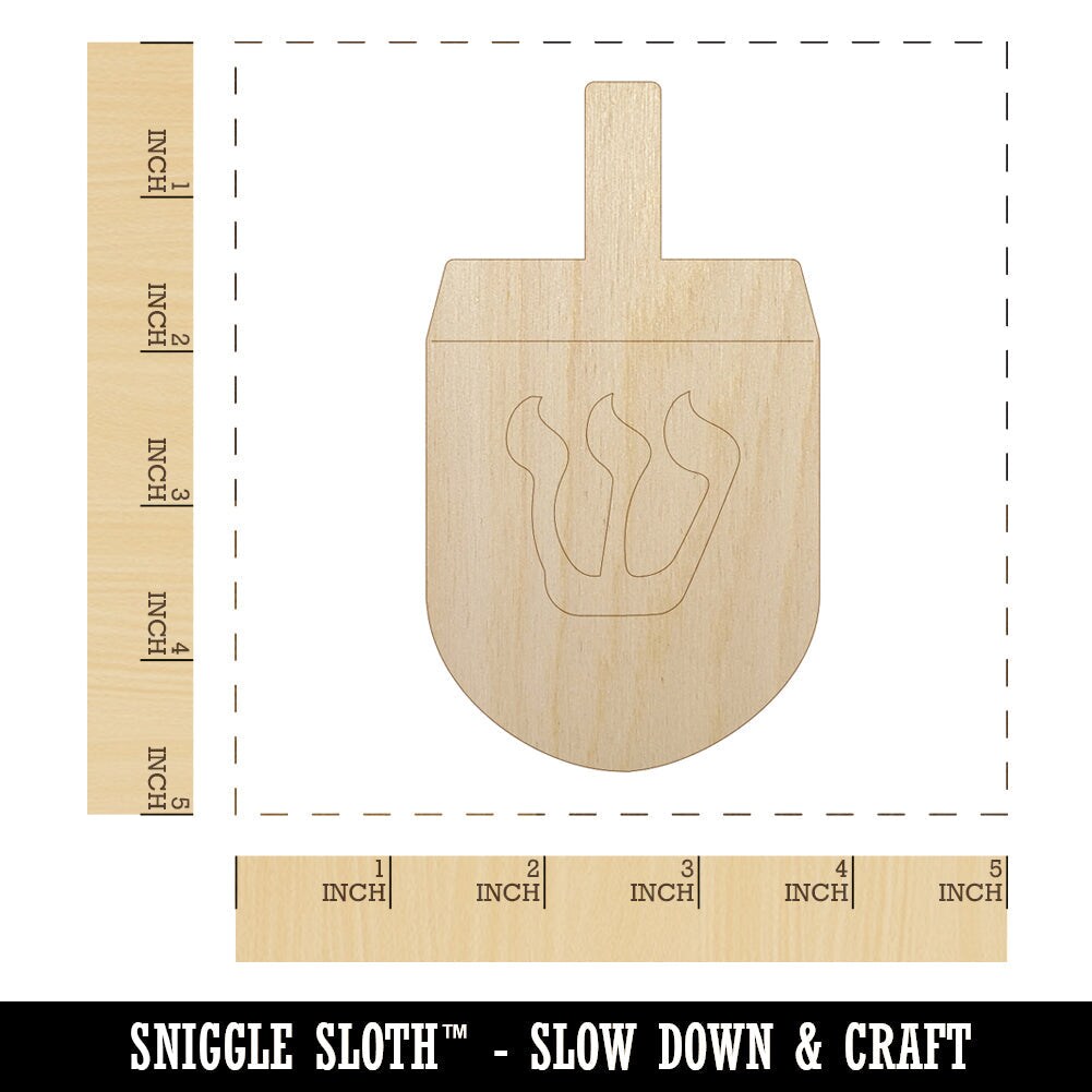 Dreidel Dreidl Jewish Hanukkah Unfinished Wood Shape Piece Cutout for ...