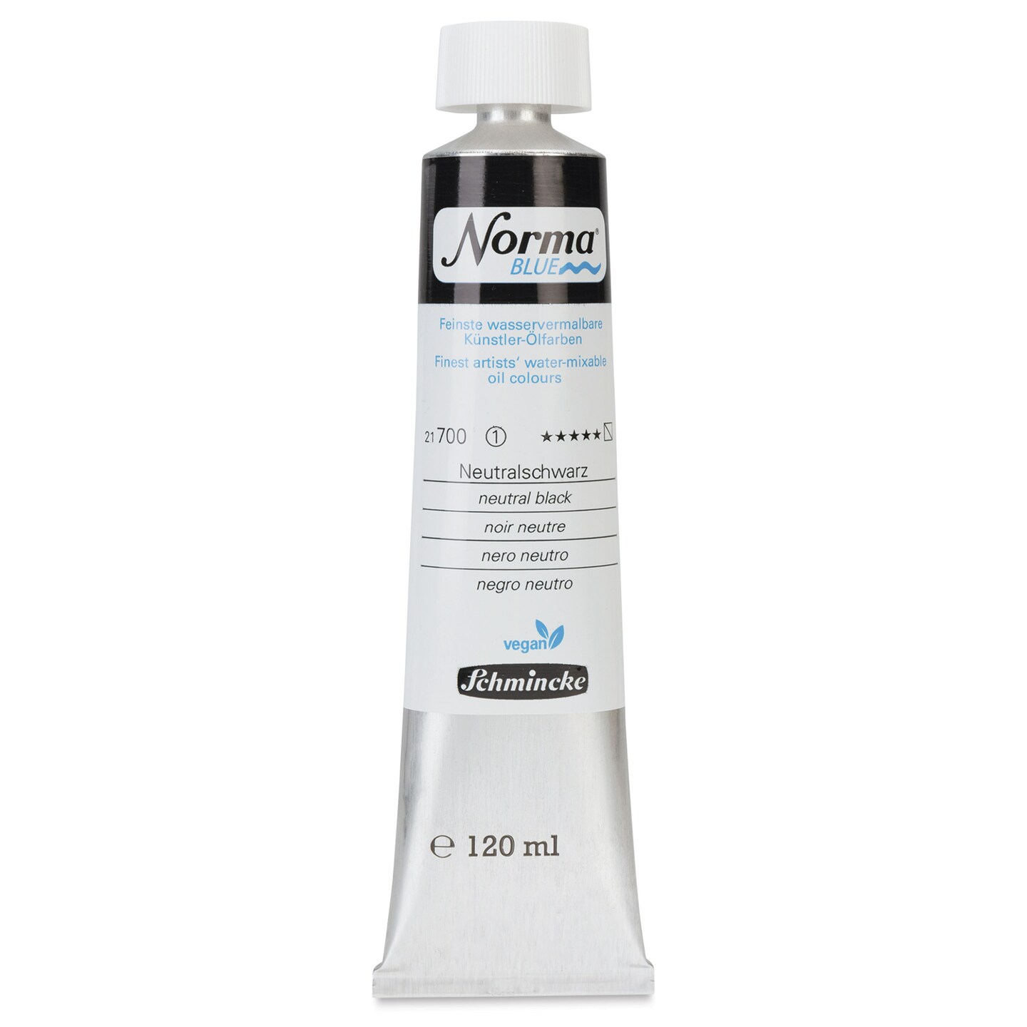 Schmincke Norma Blue Water-Mixable Oil Paint - Neutral Black, 120 ml ...
