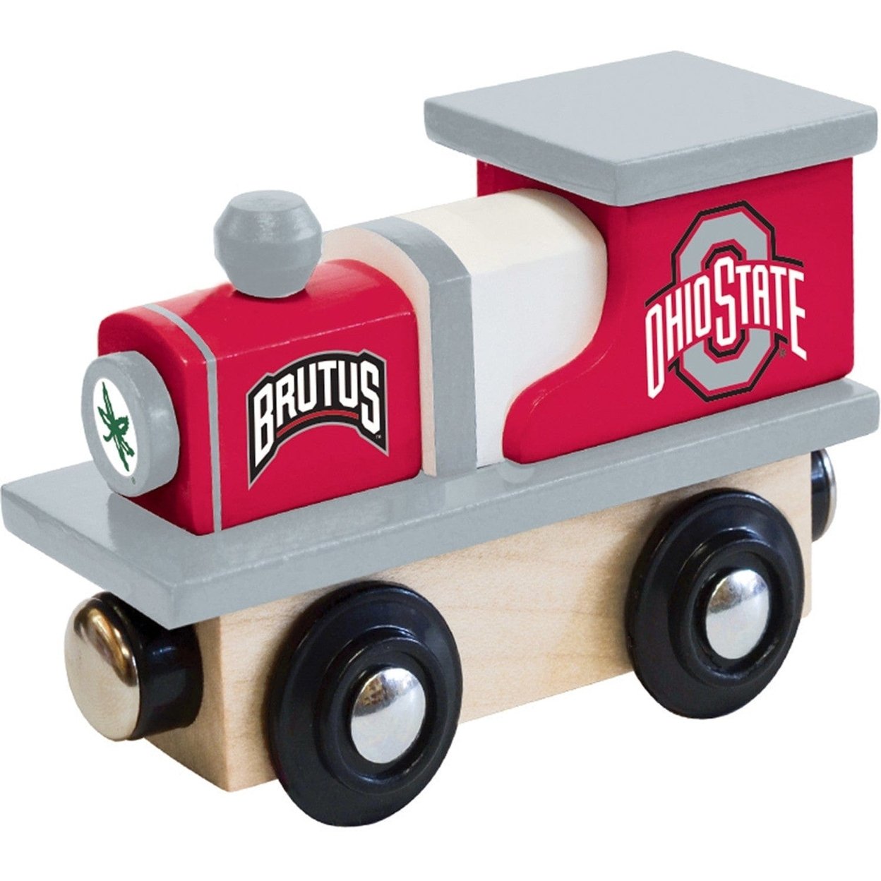 Ohio State Buckeyes Wooden Toy Train Engine Ncaa Compatible 1 Inch ...