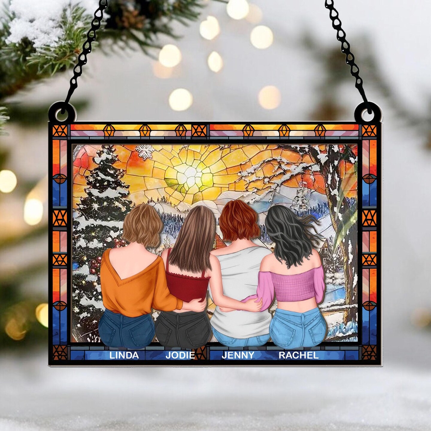 Friends Are Like Stars, Bestie Personalized Window Hanging Suncatcher ...