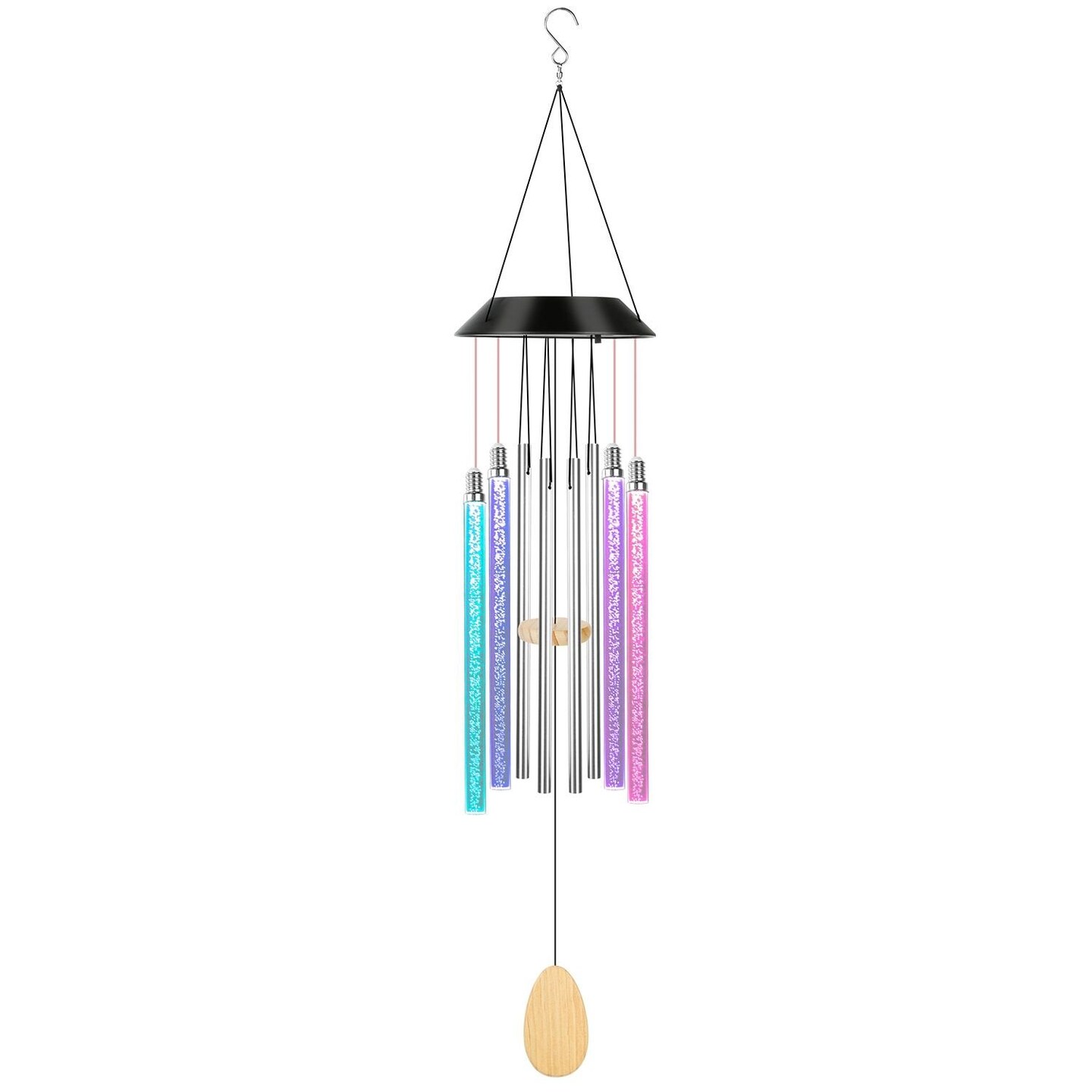 Edge Collections – Solar Wind Chime Hanging Lights with 7 Color ...