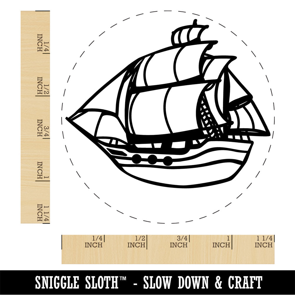 Old Timey Boat Ship Rubber Stamp for Stamping Crafting Planners, Size ...