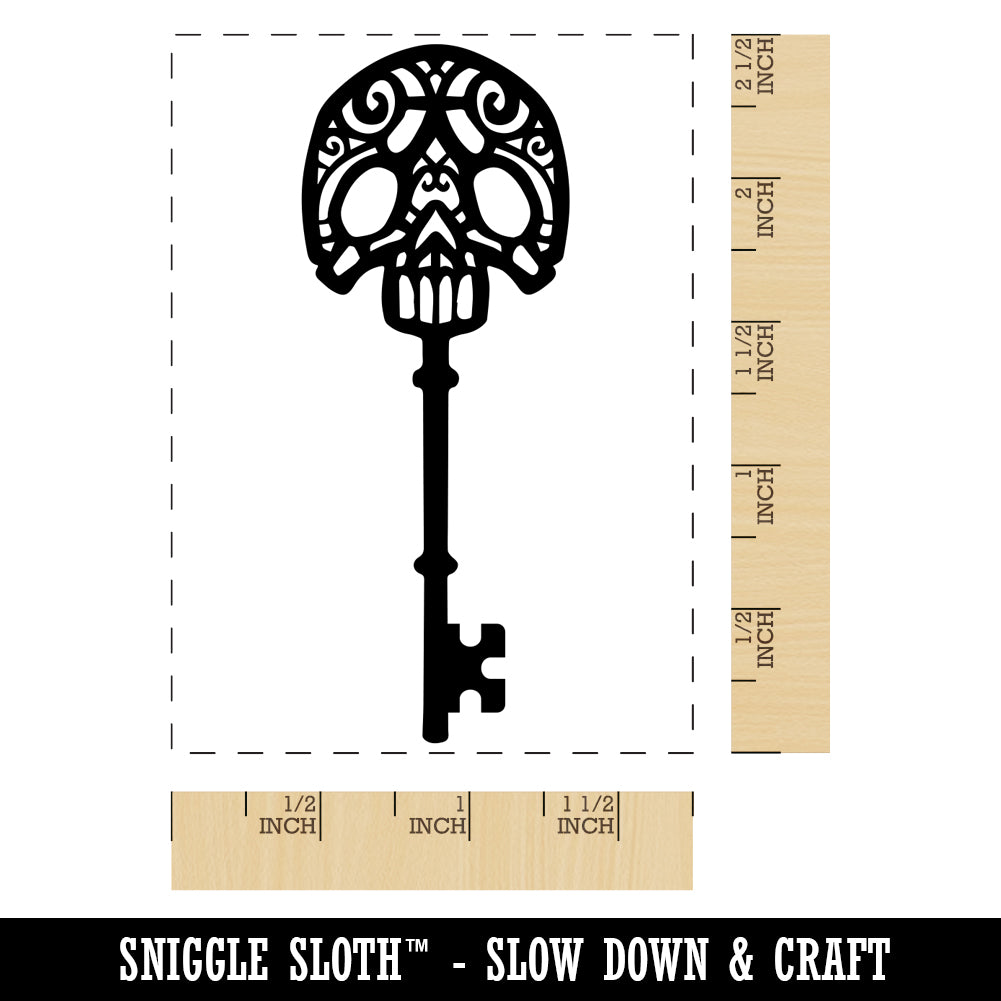 Skeleton Bone Master Key Passkey Warded Lock Rectangle Rubber Stamp for ...