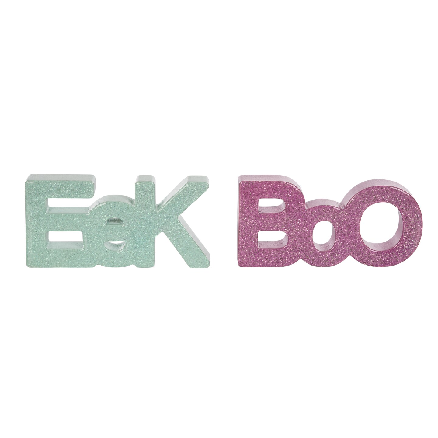 MDF Epoxy Eek Boo Set of 2 Halloween Decorative Sculptures | Michaels