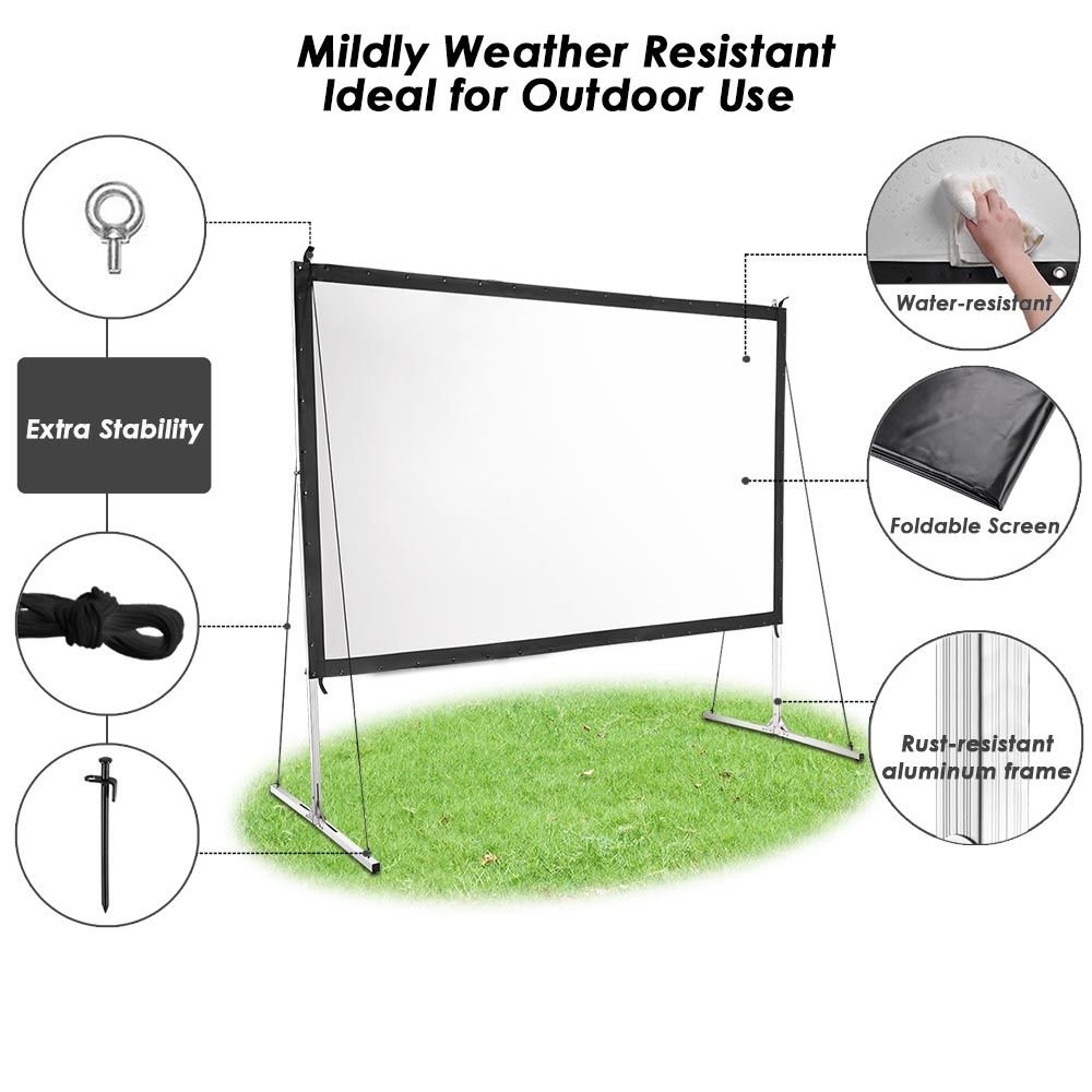 Edge Collections – 100 Inch – Free Standing Projection Screen 16:9 – 1 ...