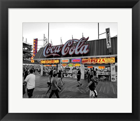 Framed Art Coca Cola Sign - Boardwalk, Wildwood NJ by Rich Sbarro Wall ...