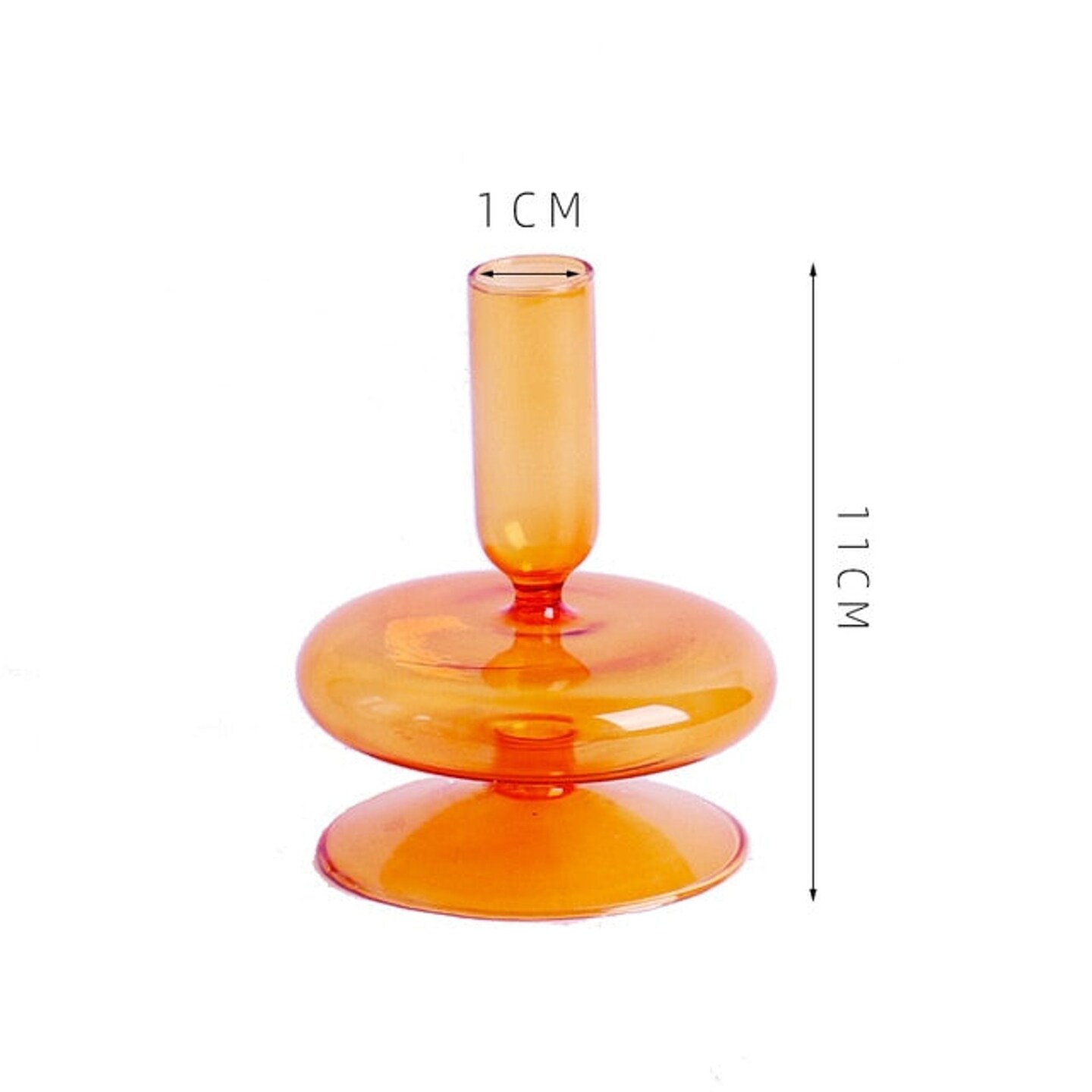 Edge Collections - Orange - Elegant Candlestick Holder for Stick ...