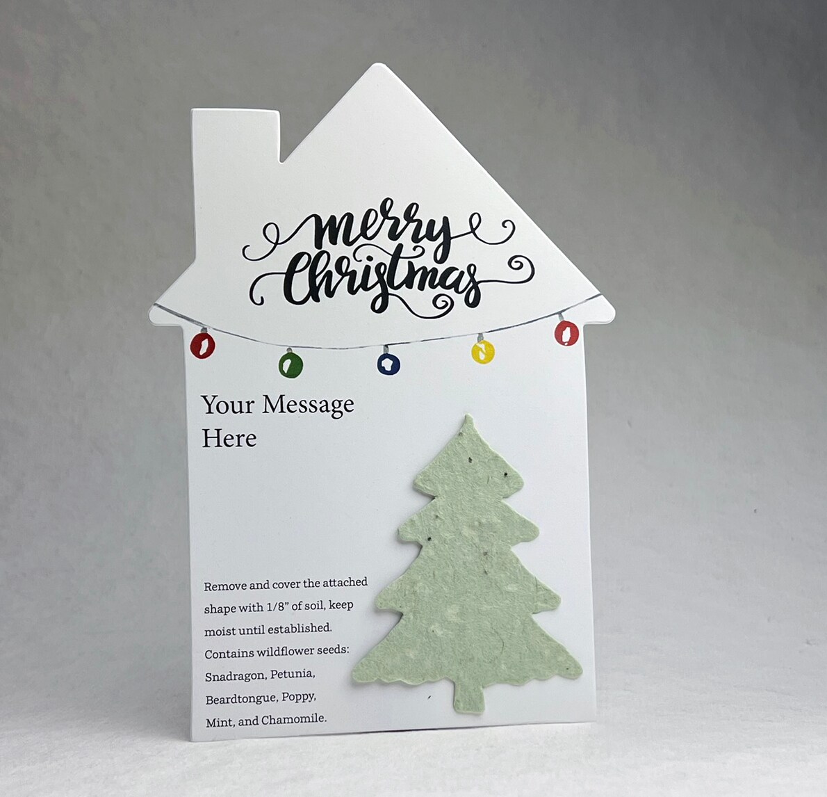 Custom Recycled 5" x 7" House Cards with Wildflower Seed Paper Tree ...