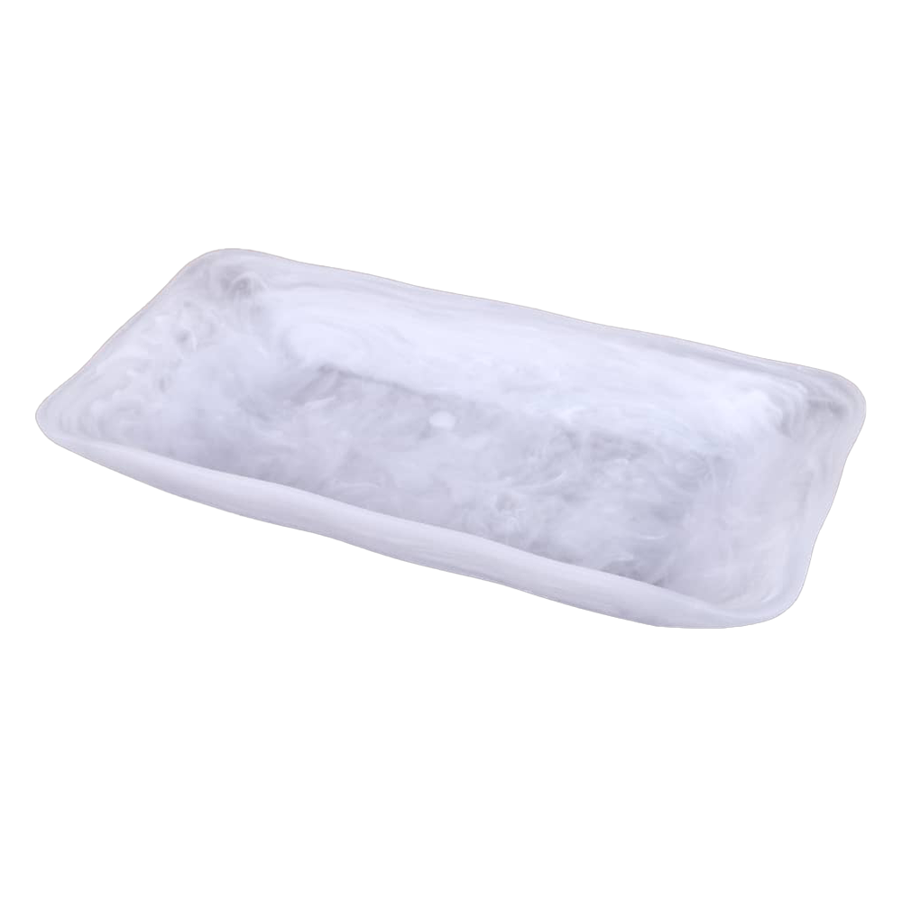 Resin White Swirl Tray | Michaels