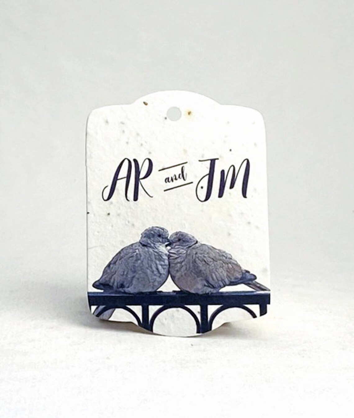 Custom Wildflower Seed Paper Hang Tags - Lovebird Variations - Set of ...