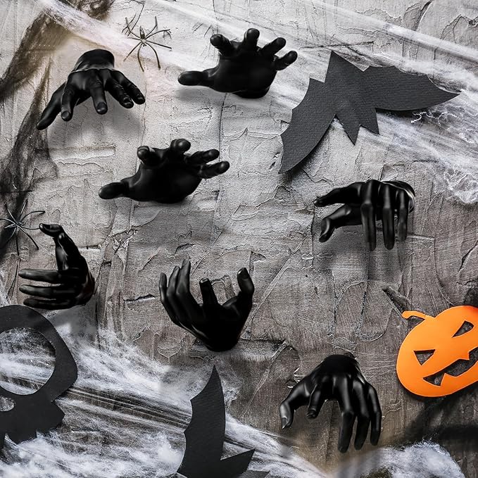 4 Pcs Halloween Hand Wall Hanging Statues Aesthetic Creepy Hands Gothic ...