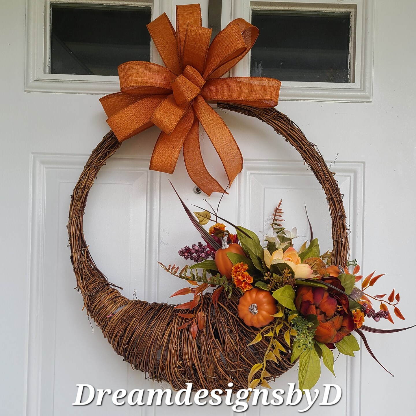 Fall Floral Cornucopia Wreath | MakerPlace by Michaels