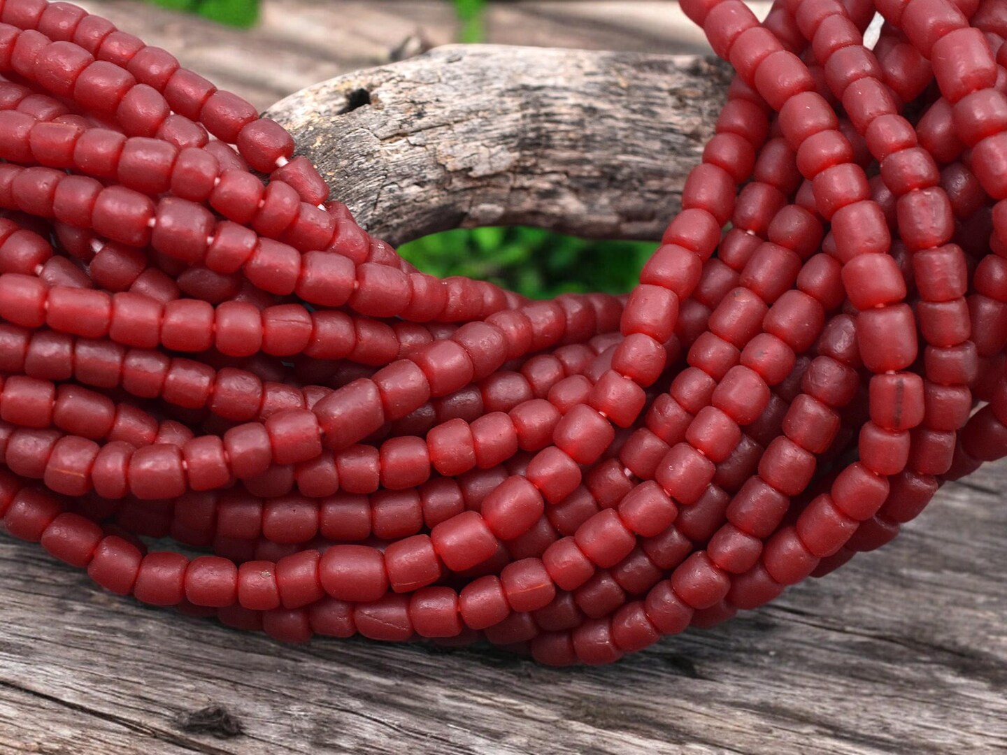 Matte Ruby Red Java Glass Beads - Indonesian Glass | Michaels