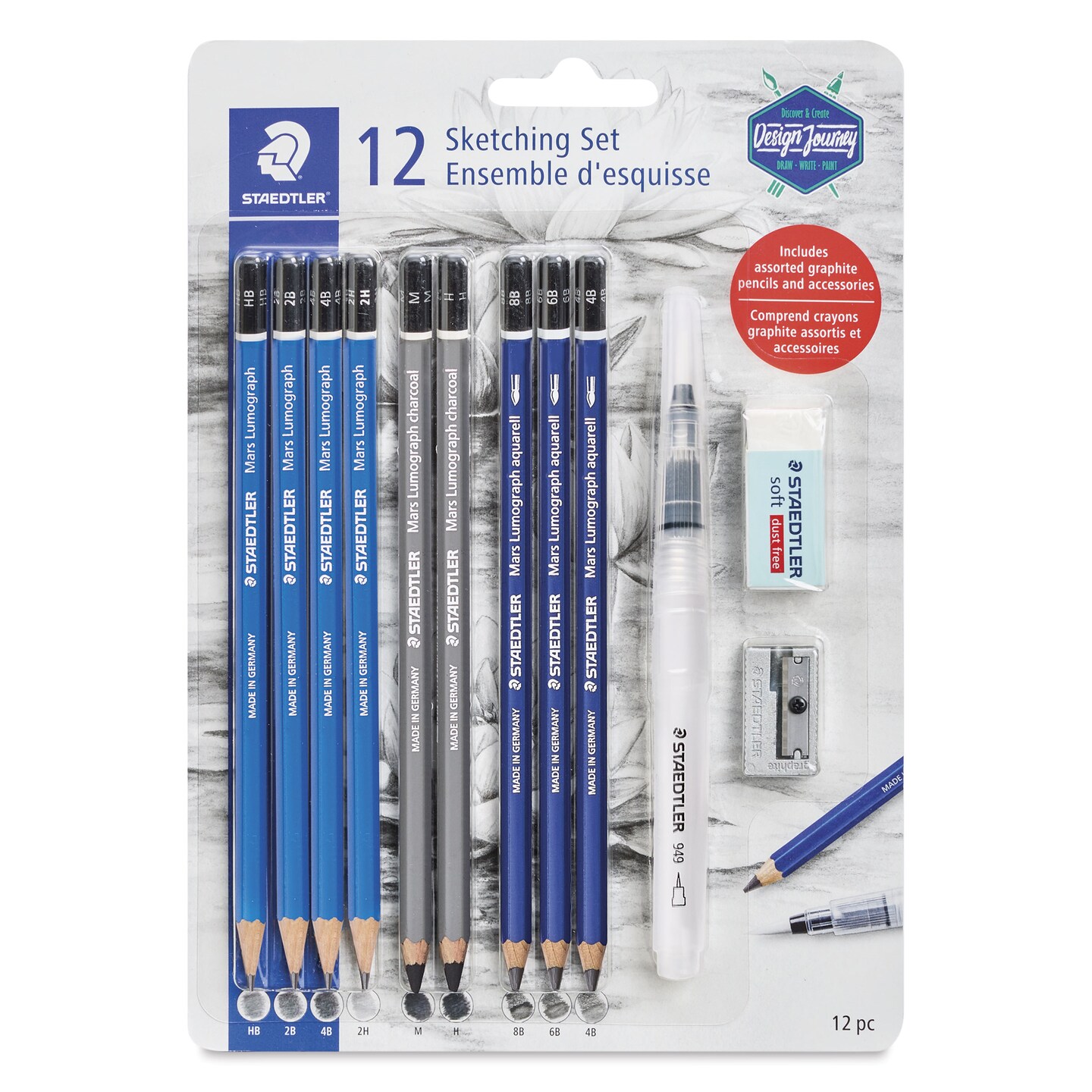 Staedtler Mars Lumograph Sketching Set - Set of 12 | Michaels