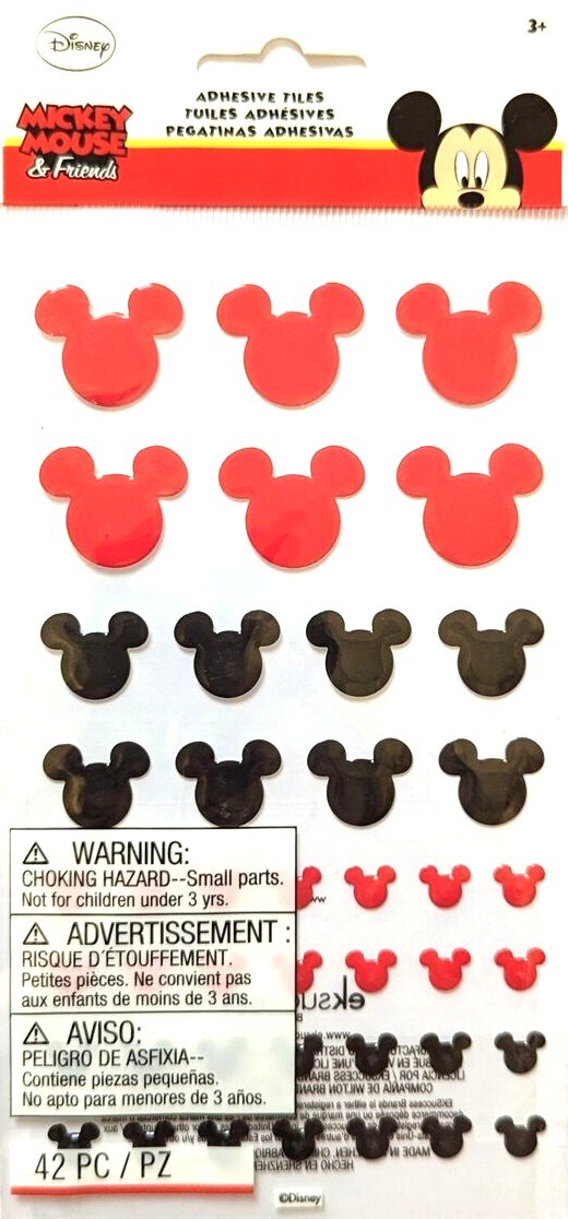 Disney Red & Black Mickey Icons Epoxy Stickers | Michaels