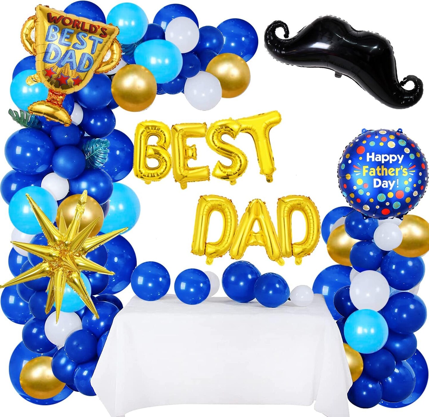 133Pcs Fathers Day Balloons Decorations Garland Arch Kit Include Happy ...