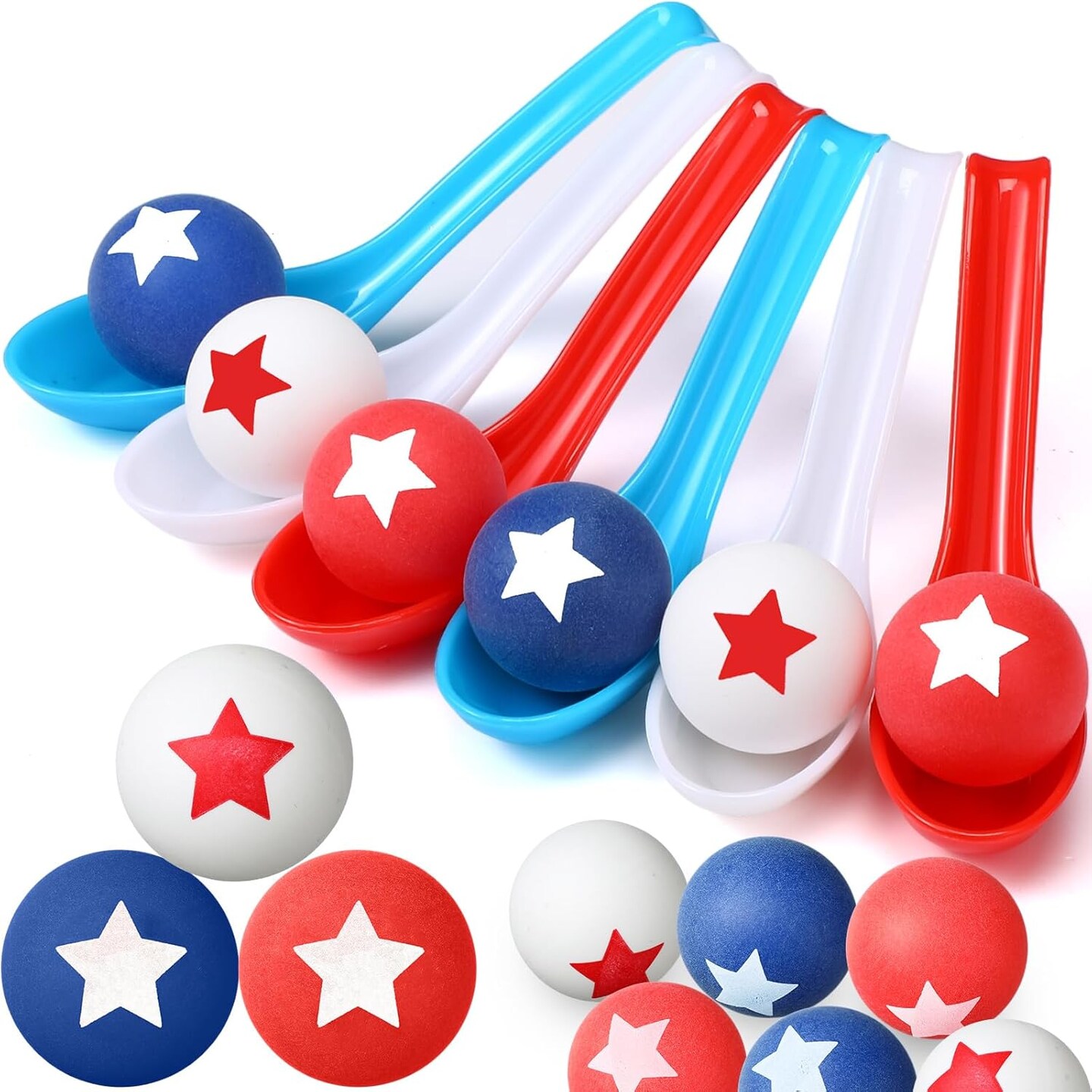 24 Pack 4th of July Spoon Relay Race Toy Set for Boys Girls | Michaels