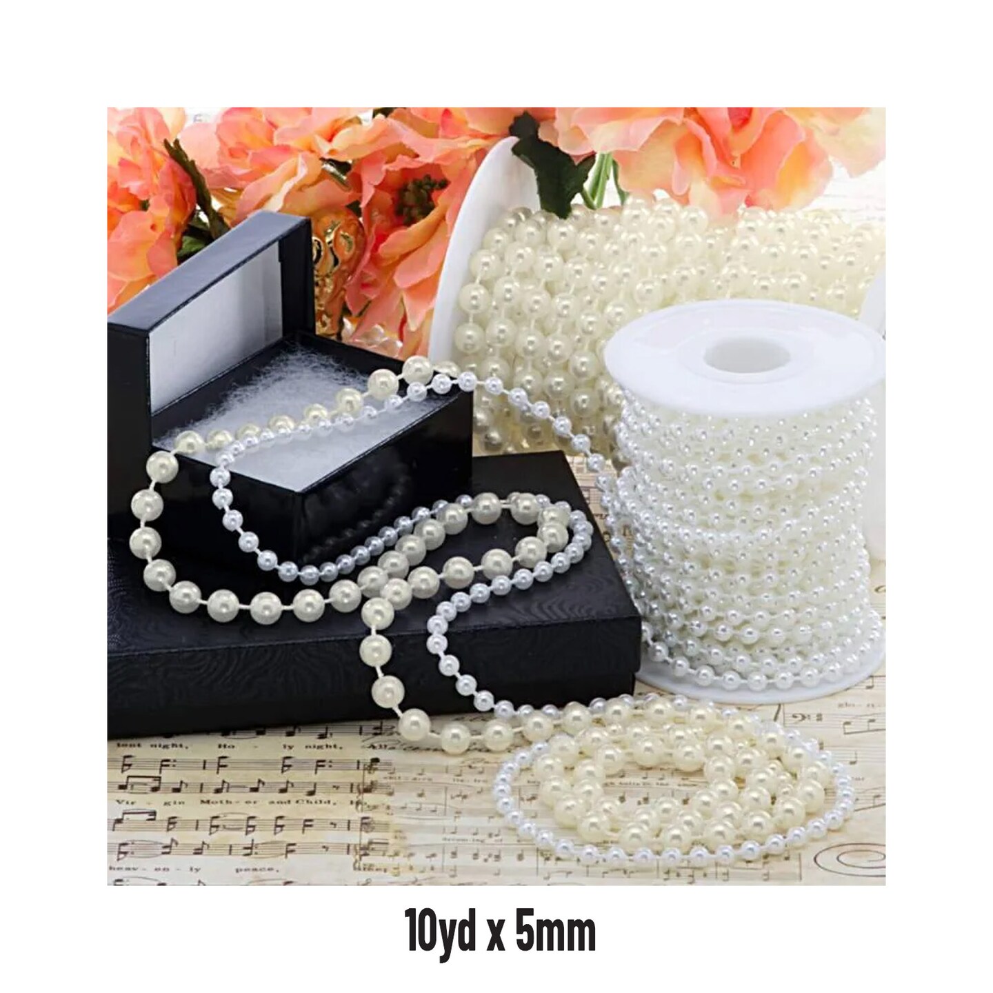 Continuous Pearl Chain 10 Yards of 5 mm Elegance | Michaels