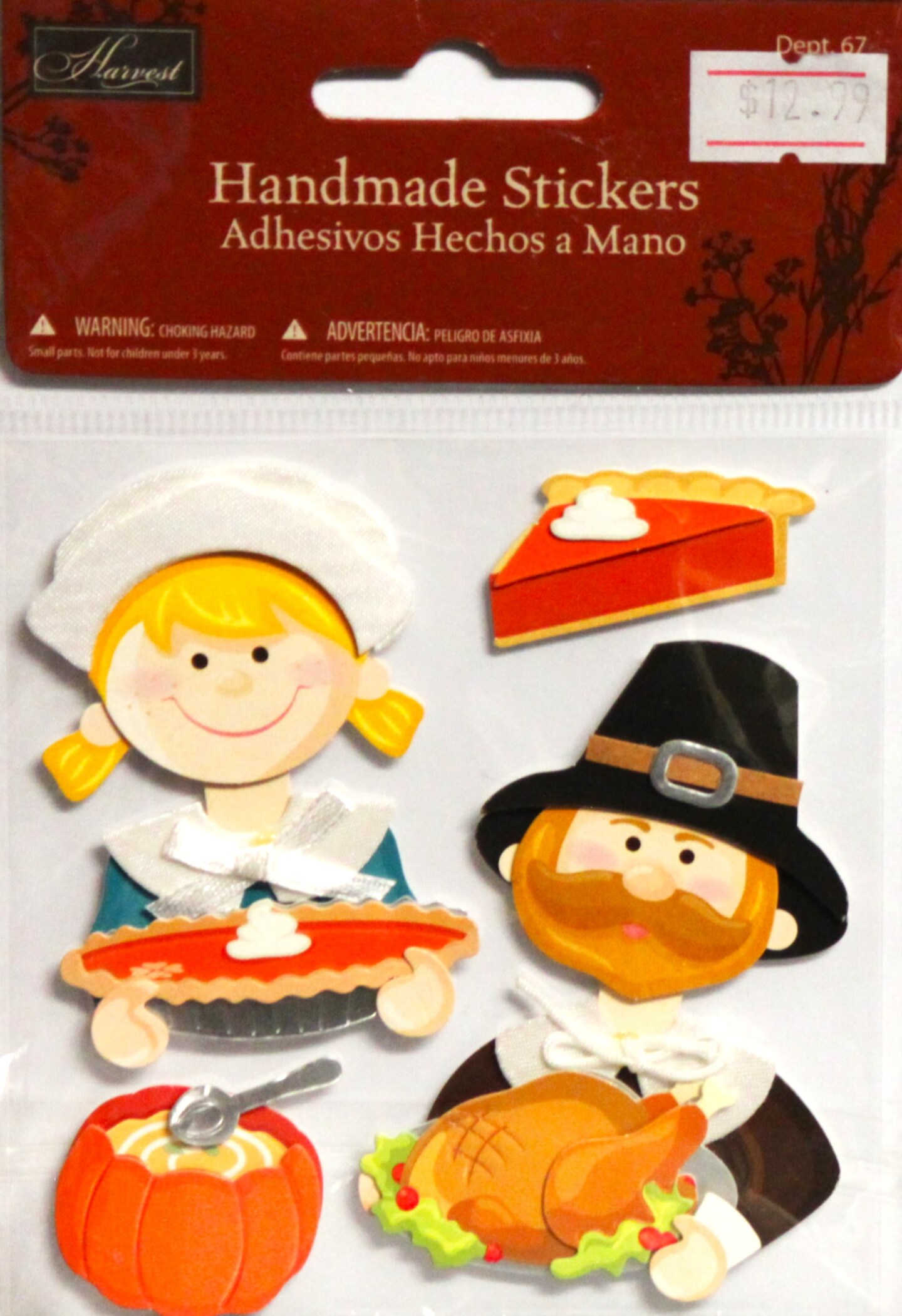 Harvest Crafts Pilgrim's Thanksgiving Dinner Dimensional Stickers ...