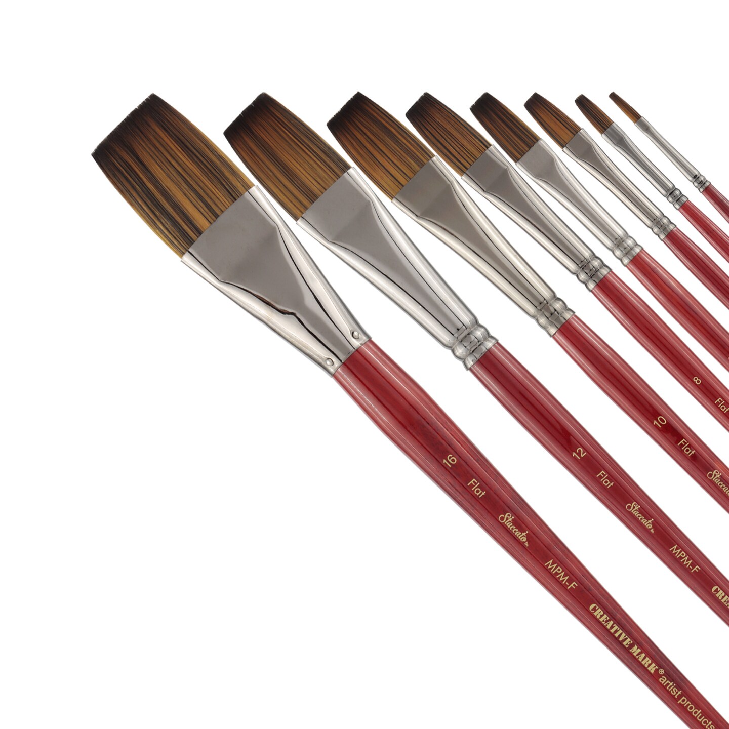 Creative Mark Staccato Synthetic Art Paint Brush - Assorted Flat Brush ...