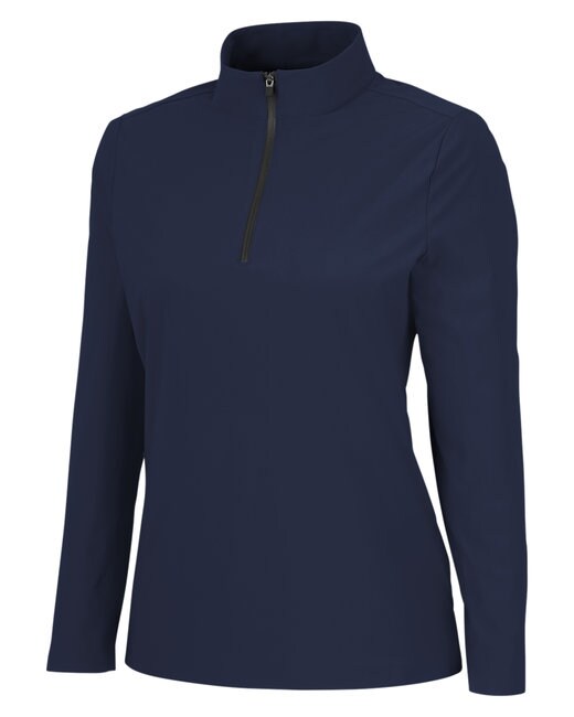 Devon & Jones® Crown Lux Performance Ladies Windsor Welded Quarter-Zip ...
