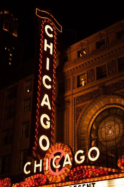 Chicago Theater Sign Print: Chicago Landmark Art, Chicago Theater Sign ...