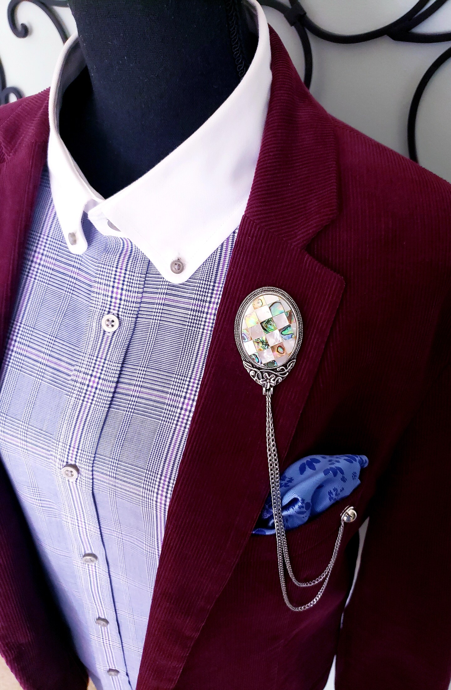 Natural Abalone and White Shell Lapel Pin | MakerPlace by Michaels