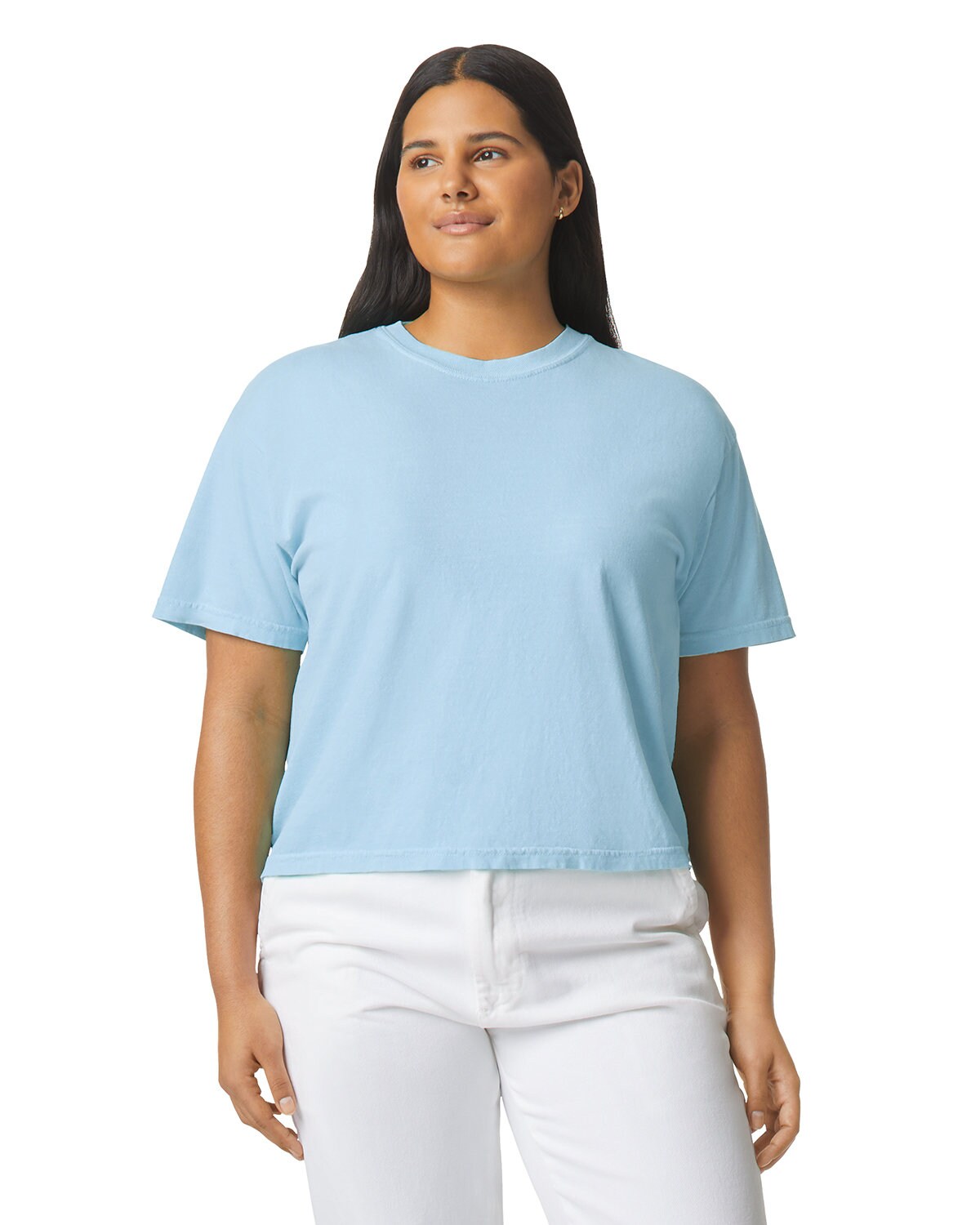 Comfort Colors® Ladies Heavyweight Crewneck Short Sleeve Cropped T ...