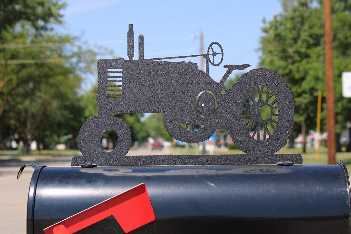 Vintage Tractor 2 Metal Mailbox Topper 9.25 Inches Tall - Does Not ...