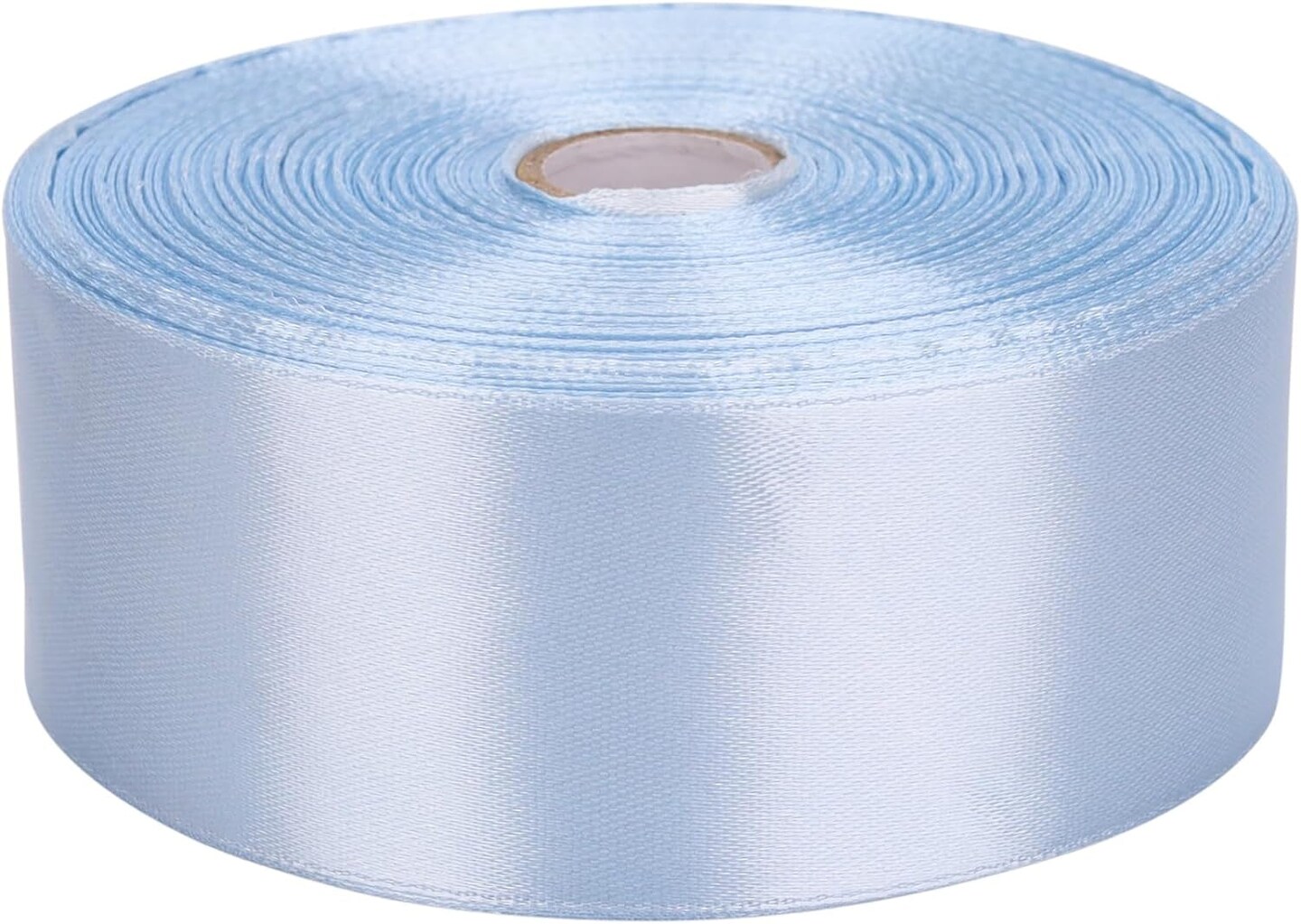 1-1/2 Inch Sky Blue Satin Ribbon 50 Yards Solid Fabric Ribbons Roll for ...